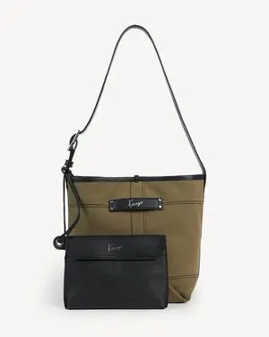 Kenzo Utility' Reversible Bucket Bag In Canvas And Leather