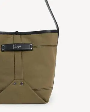 Kenzo Utility' Reversible Bucket Bag In Canvas And Leather