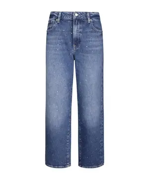 7 For All Mankind High-waist Embellished Wide-leg Jeans