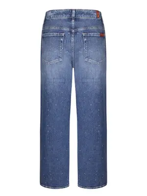 7 For All Mankind High-waist Embellished Wide-leg Jeans