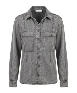 Patrizia Pepe Long-sleeve Button-down Shirt - Gray
