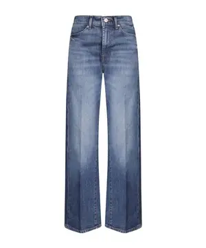 7 For All Mankind Logo Patch Wide Leg Jeans