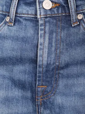 7 For All Mankind Logo Patch Wide Leg Jeans