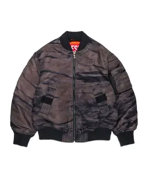 DIESEL® Camouflage-effect Logo-embroidered Bomber Jacket