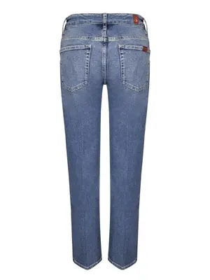 7 For All Mankind Tailored Denim Trousers With Belt Loops