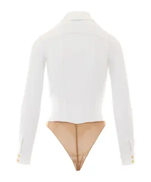 Elisabetta Franchi Buttoned Long-sleeve Bodysuit Top