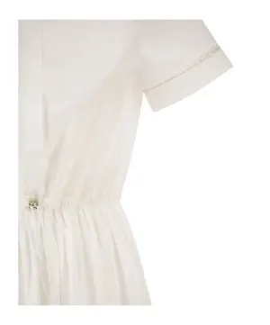 Fabiana Filippi Short-sleeved Polo-collar Dress - White