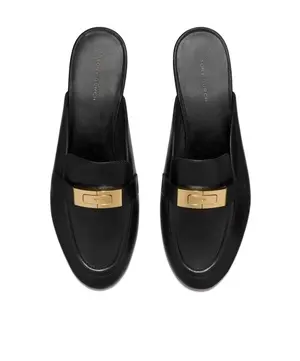 Tory Burch Leelee" Loafer Flat Mules - Black