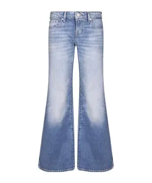 7 For All Mankind Low-rise Flared Jeans - Blue