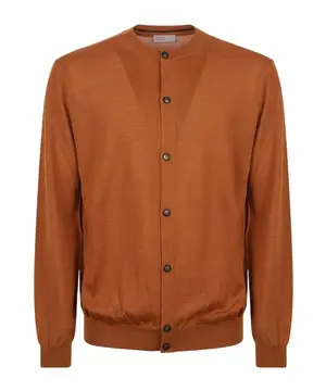 Herno Button-up Fine Knit Sweater - Brown
