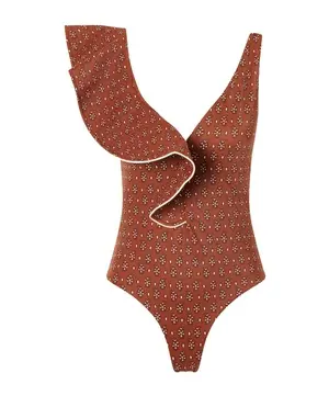 Johanna Ortiz Paisley-print One-piece Swimsuit - Brown