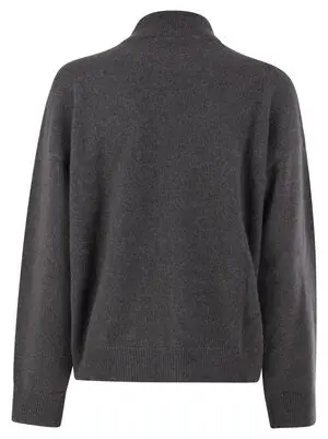 Peserico Long Sleeve Zip-up Jacket With Sequin Embellishment