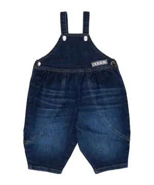 Marni Logo-patch Dungarees - Blue