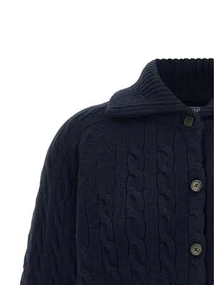 Polo Ralph Lauren Cable Knit Cardigan With Embroidered Logo
