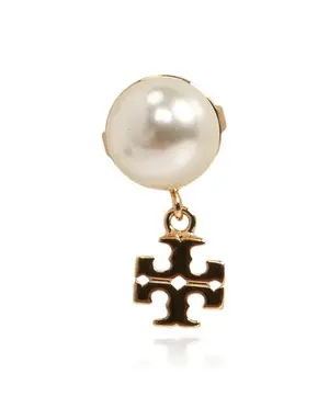 Tory Burch Pearl And Geometric Pendant Earrings