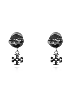 Tory Burch Glass Bead Iconic Geometric Pendant Earrings