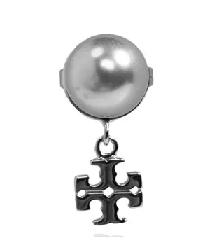 Tory Burch Glass Bead Iconic Geometric Pendant Earrings