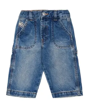 DIESEL® D-bart-b Logo Embroidered Jeans - Medium Blue