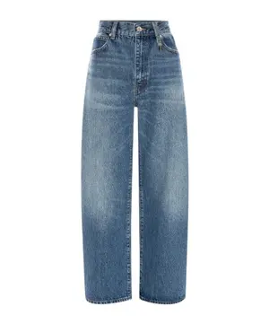 FRAME Whiskered Faded-effect Jeans - Blue