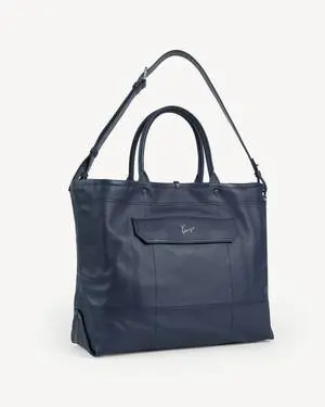 Kenzo Utility' Reversible Large Tote Bag In Canvas And Leather