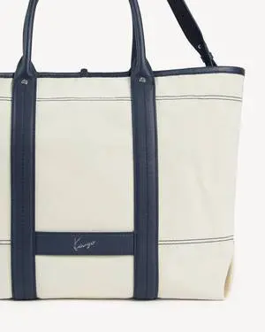 Kenzo Utility' Reversible Large Tote Bag In Canvas And Leather
