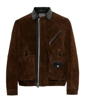 Sacai Long-sleeve Leather Jacket