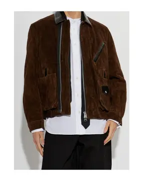 Sacai Long-sleeve Leather Jacket