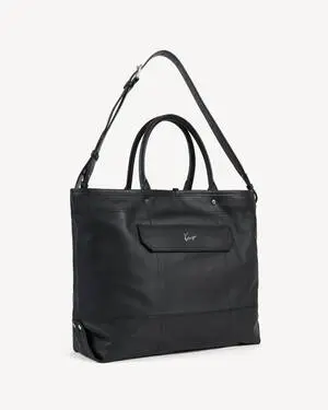 Kenzo Utility' Reversible Large Tote Bag In Canvas And Leather