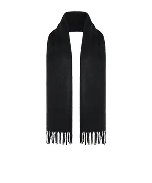 THE ROW Tasseled Scarf - Black