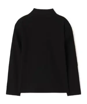Burberry Check Trim Rib-knit Cotton Turtleneck Top