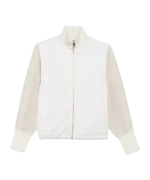 Fabiana Filippi Stand-collar Zip-up Casual Jacket - White