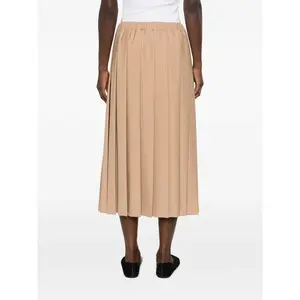 Fabiana Filippi Pleated Flared Skirt - Beige