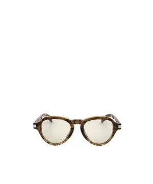 Zegna Round-frame Sunglasses - Havana