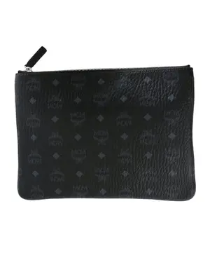 Mcm Zip-top Clutch - Black