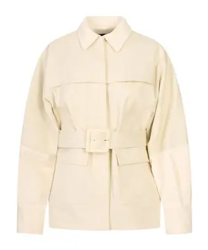 Fabiana Filippi Belted Casual Jacket With Classic Collar