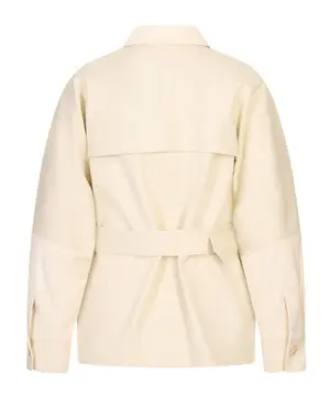 Fabiana Filippi Belted Casual Jacket With Classic Collar