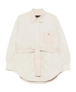 Fabiana Filippi Quilted Belted Casual Jacket - Beige