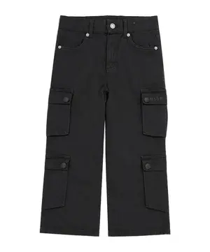 MSGM Logo-embroidered Cargo Pants - Black