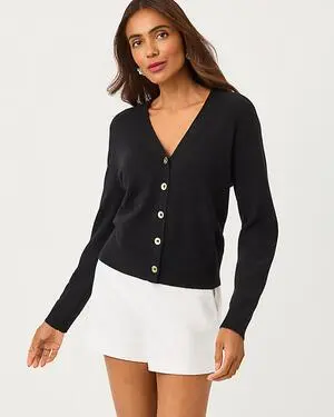 Lilly Pulitzer® Tippery Cashmere Cardigan - Black