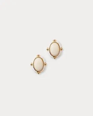 Lilly Pulitzer® Statement Stone Earrings - Coconut
