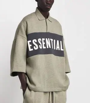 Fear Of God Cropped Relaxed Polo Shirt - Green