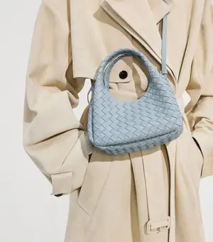 Bottega Veneta Baby Campana Shoulder Bag - Grey