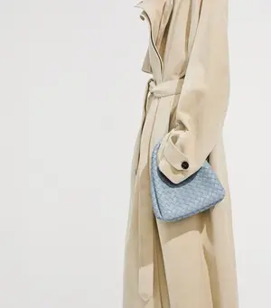 Bottega Veneta Baby Campana Shoulder Bag - Grey