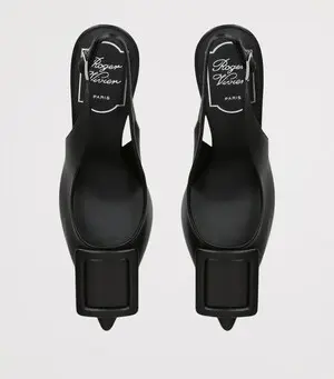 ROGER VIVIER Leather Slingback Pumps 85 - Black