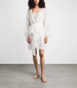Rosamosario Silk Lace Robe