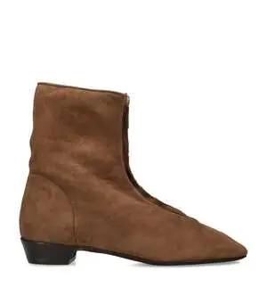 HERBERT LEVINE Suede Easy Does It Ankle Boots - Brown