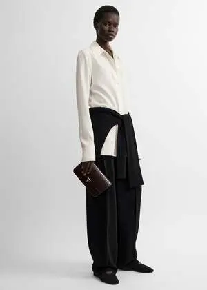 TOTEME T-lock Ostrich-embossed Crossbody