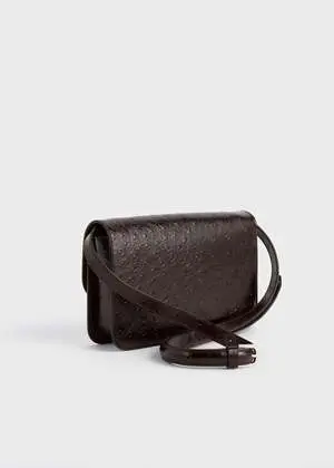 TOTEME T-lock Ostrich-embossed Crossbody