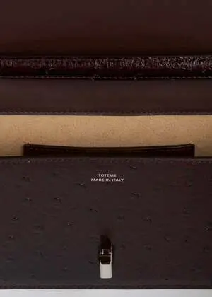 TOTEME T-lock Ostrich-embossed Crossbody