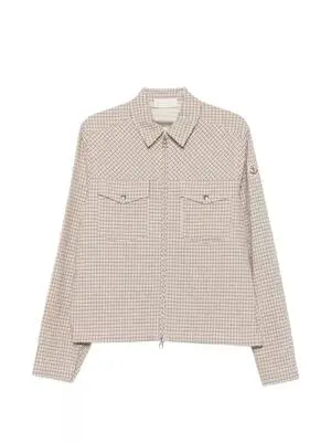 Moncler Check-pattern Zip-up Shirt